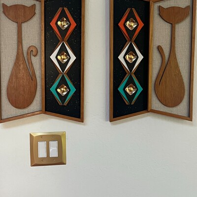 Arbor Walnut Wood Light Switch Covers Mid Century Modern Wall - Etsy