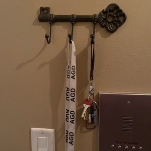 Key Holder / Skeleton Key Rack / Cast Iron Wall Hook / Key Hanger ...