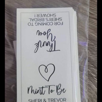 Editable Wedding Mint Favors, Mint to Be, Custom Mints, Heart Theme ...