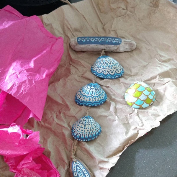 Hand Painted Sea Shell Shoreline - Etsy