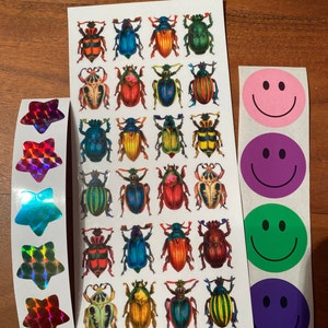 Retro Groovy Rainbow Stickers Sheet - Etsy