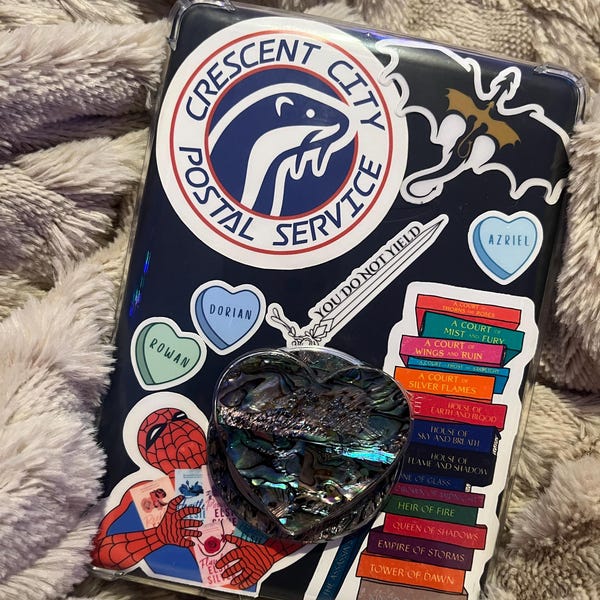 SJM Universe Book Stack Vinyl Sticker, Water Bottle Laptop Kindle Decal ...