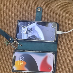 Double Phone Wallet, iPhone 12 Wallet, Dual Phone Case, iPhone 12 Mini ...