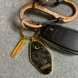 Gold Leaf Keychain Plant Charm Metal Keyring New Home | Etsy