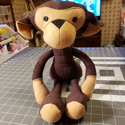 Monkey Sewing Pattern Soft Toy, PDF Instant Download Sewing Project - Etsy