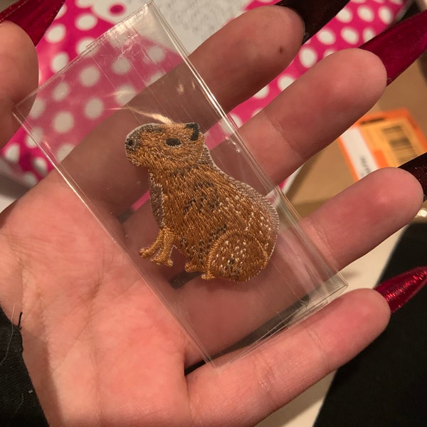 Iron-on Capybara Patch/nature Animal Badge/capybara Badge/decorative Patch/diy Embroidery ...