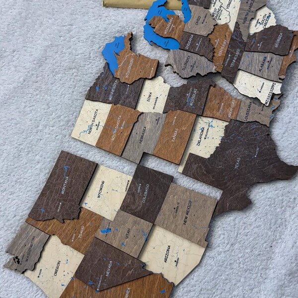 Custom USA Map, 50 States Photo Map, US Picture Map, Travel Memories on ...