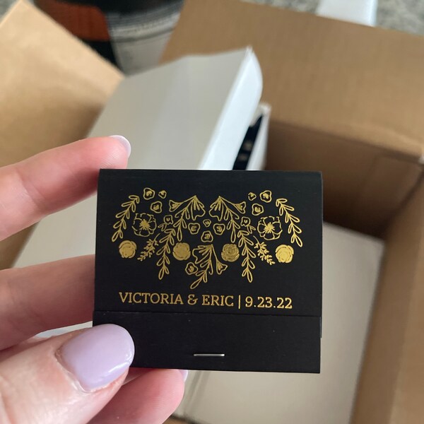Personalized Matchbooks Custom Roses Design - Wedding Favor Matches ...