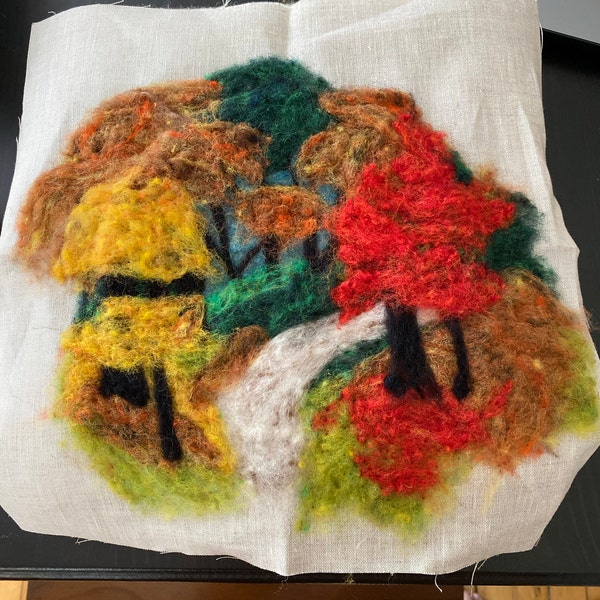Fall Foliage Needle Felting Kit - Beginner Friendly - Includes Video ...