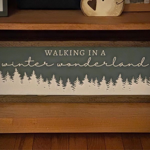 Walking in a Winter Wonderland Sign- Farmhouse-style Sign- Hand Painted ...