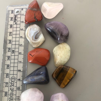 Mixed Bag of Tumbled Stone Crystals Tumble Stone Gem Big Bag Bulk ...