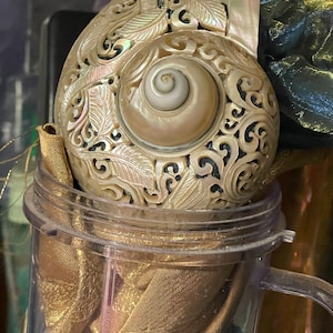 Hand Carved Pearl Mussels Shell Large Sizewith - Etsy