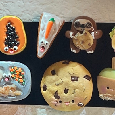 Cute Food Foodie Magnets Set of 4-polymer Clay Decorative Magnets ...