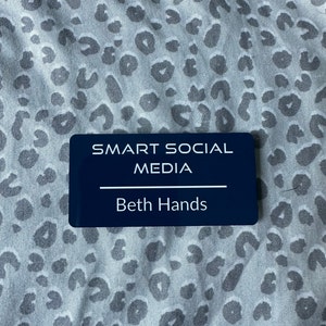 Metal Wearable Magnetic Name Tags for Business or Work Brushed Gold or ...