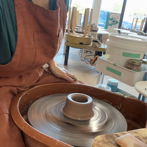 Rust Durable Cotton Canvas Pottery Apron Ceramic Apron Throwing Apron ...