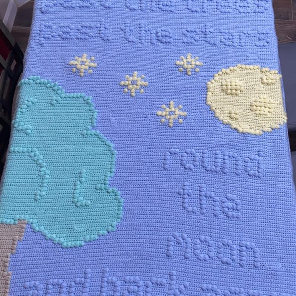 Crochet Pattern for Snowflake Bobble Stitch Blanket by Craftypum Paper ...