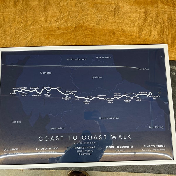 Mount Everest Base Camp Trek Topographic Map Poster | EBC Hiking Trail ...