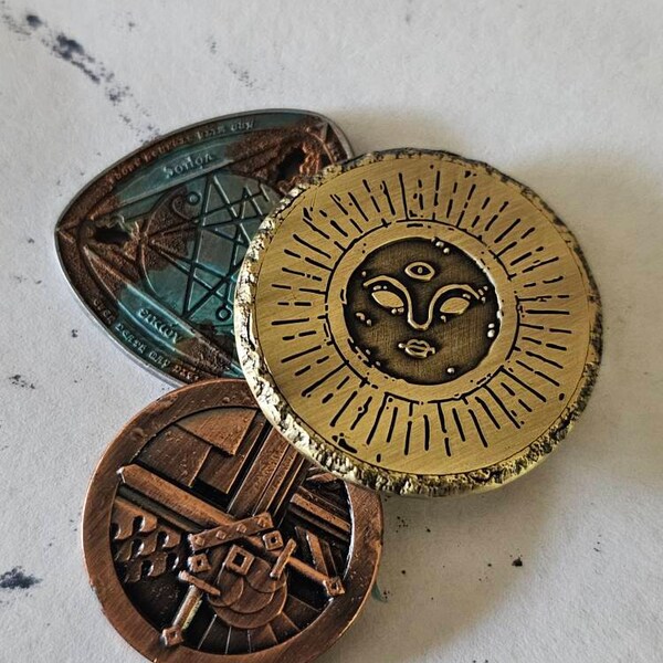 Celestial Brass D2/fate Coin: for Fortune Telling, Divination, Augury ...