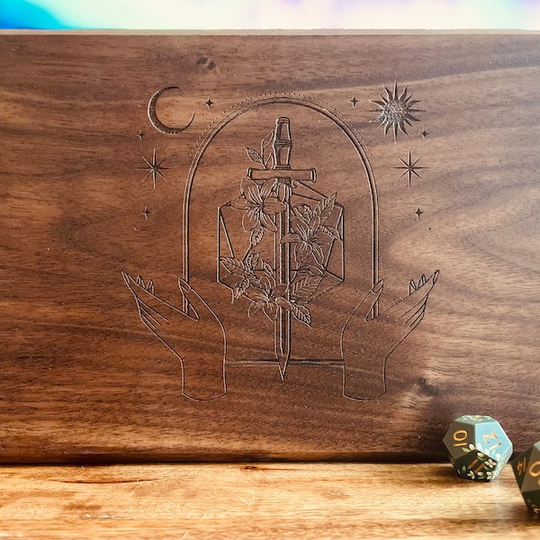 Dnd Spell Slot Player Deck | Wood Dnd Dice Dungeons and Dragons for All ...