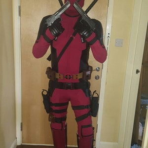 Deadpool Costume / Cosplay Suit replica :made From Custom Dyed 4 Way ...