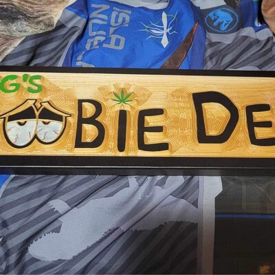 Personalized Doobie Den Sign Gift for Stoner / Unique Weed Smoker Man ...