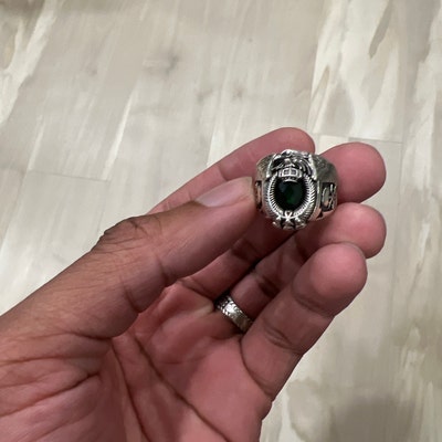 Saudi Arabia Silver Men Ring, Emblem of Saudi Statement Ring, Saudi ...