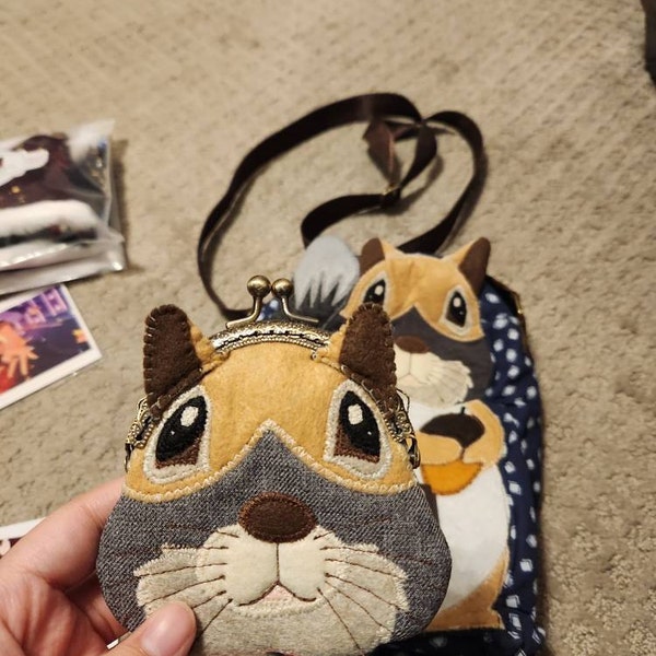 Squirrel Purse, Squirrel Snap Purse, Squirrel Coin Purse, Felt Squirrel ...