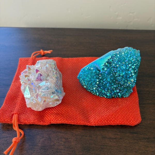 Raw Yellow Titanium Rainbow Cluster Natural Rough Quartz Crystal ...