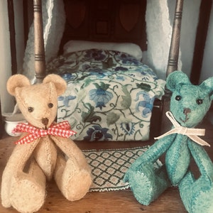 PDF Pattern 4 Mini Jointed Felt Teddy Bear Download Sewing Pattern ...