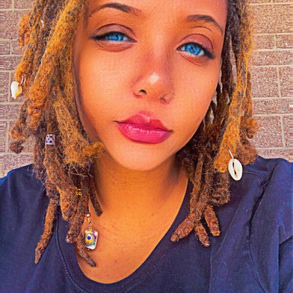 Set of 8 Cowrie Shells on Loc Rings, Loc Jewelry, Dreadlock Rings ...