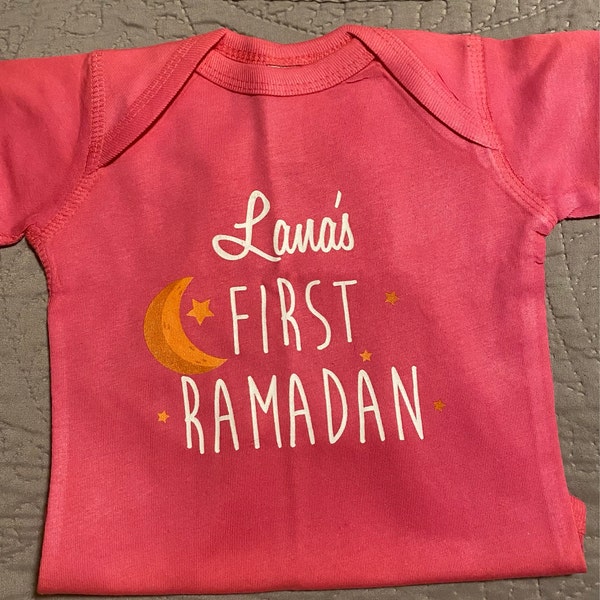 Custom My First Ramadan Baby Bodysuit One Piece Personalized Eid Gift ...