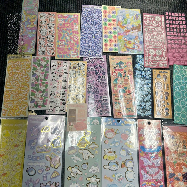 20 Korean Stickers Sheet Package Set| Mystery Kawaii Stickers Pack ...