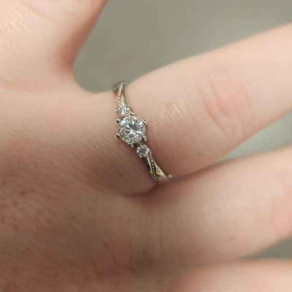 Gold Diamond Promise Ring Set for Couples Matching Ring Set for Him and ...