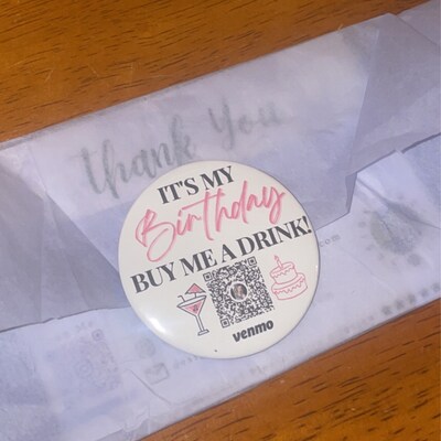 Birthday Venmo Pin Button - Etsy