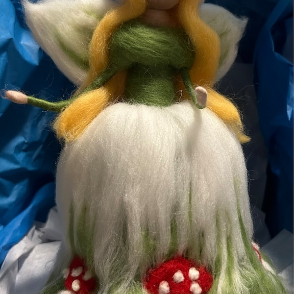 Fairy Toadstool Tree Topper, Yule Celebrations/christmas Needle Felt ...