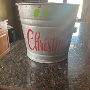 Galvanized Christmas Farm Buckets - Etsy UK