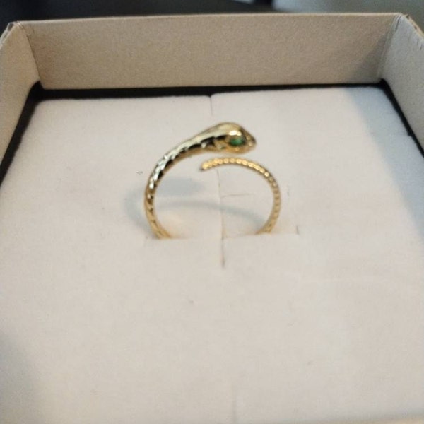 14K Gold Snake Ring: Dainty Snake Rings for Women, Custom Birthstone ...
