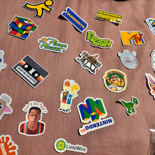 90s Stickers, 90s Kids, 90s Birthday, 90s Nostalgia, Retro Stickers ...