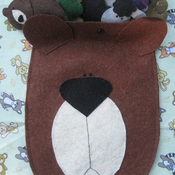 Brown BEAR Story Felt Playset ANIMALS PDF Pattern Animal Play Set ...