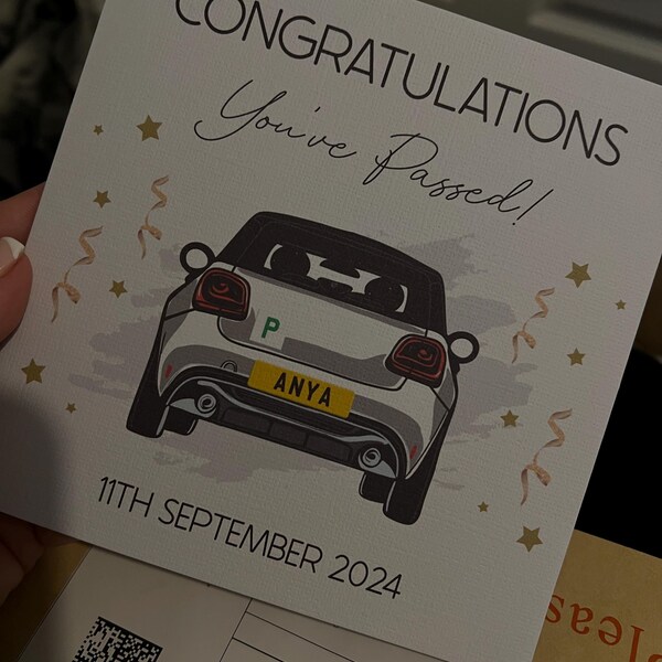 Personalised Congratulations Driving Test Greetings Card - Passed ...