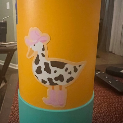 Pink Cowgirl Duck Sticker - Etsy