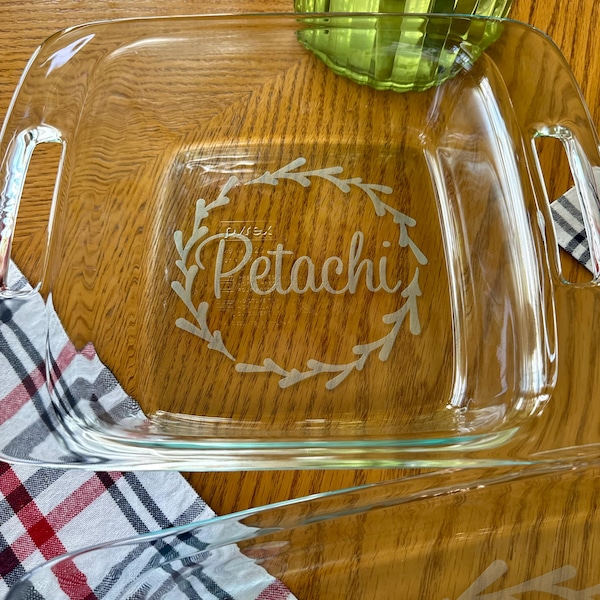 Personalized Engraved Glass Baking Dish, Custom Casserole Dish - Etsy