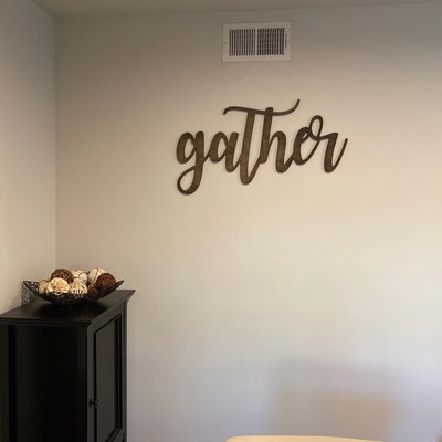 Wooden Gather Sign 12 to 60 Wide Large Wooden Gather Sign, Wooden ...