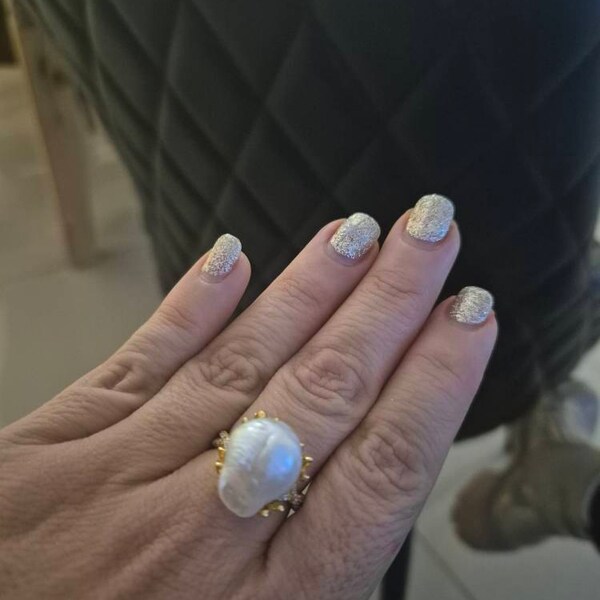 Golden Meteor Baroque Pearl Drop Earrings, Large Star Earrings, S925 ...