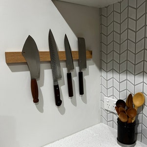 Tasmanian Oak Magnetic Knife Racks, Clear Finish. 30, 45 and 60cm - Etsy