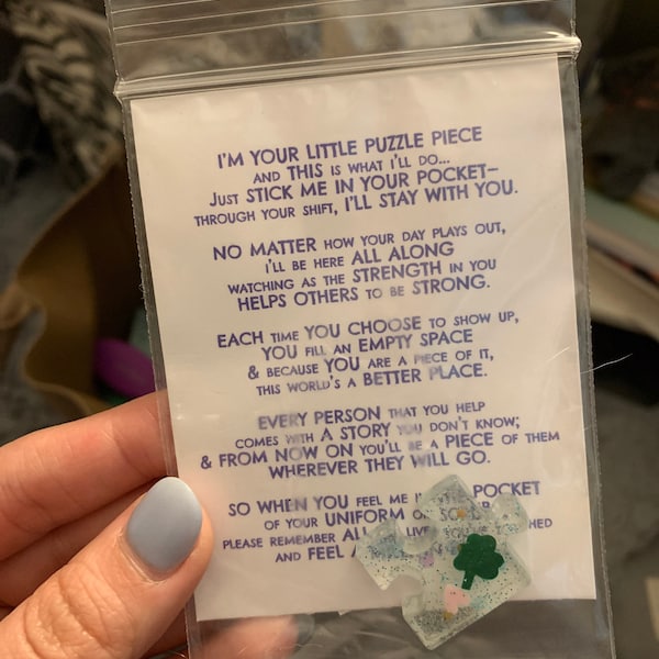 Little Puzzle Piece Thank You Essential for First Responder, Healthcare ...