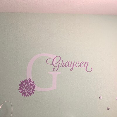 Name Wall Decal Teen Girls Room Decor Baby Girl Nursery Name Decal ...