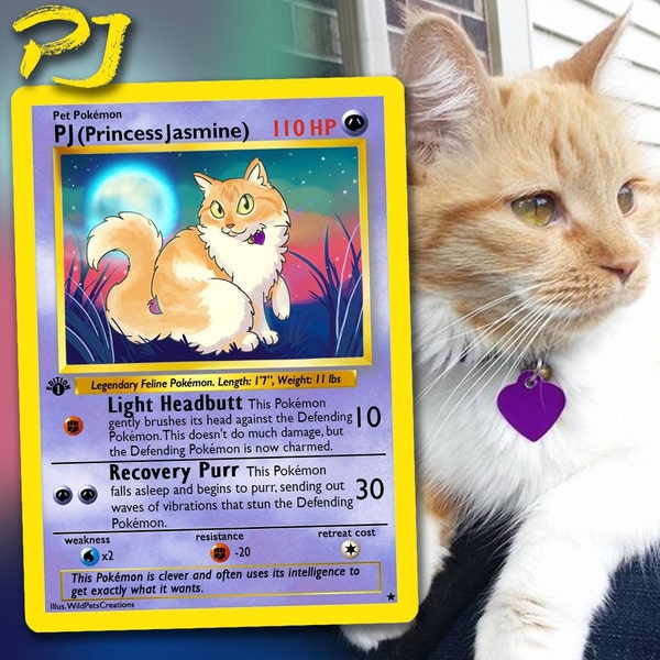 Your Pet as a Pokemon Card - Etsy