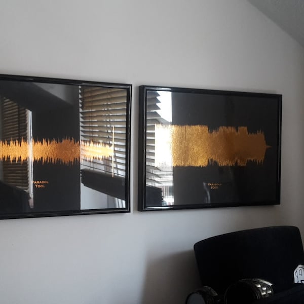 A4 Custom Metallic Soundwave Art, Favourite Song Personalised Copper ...