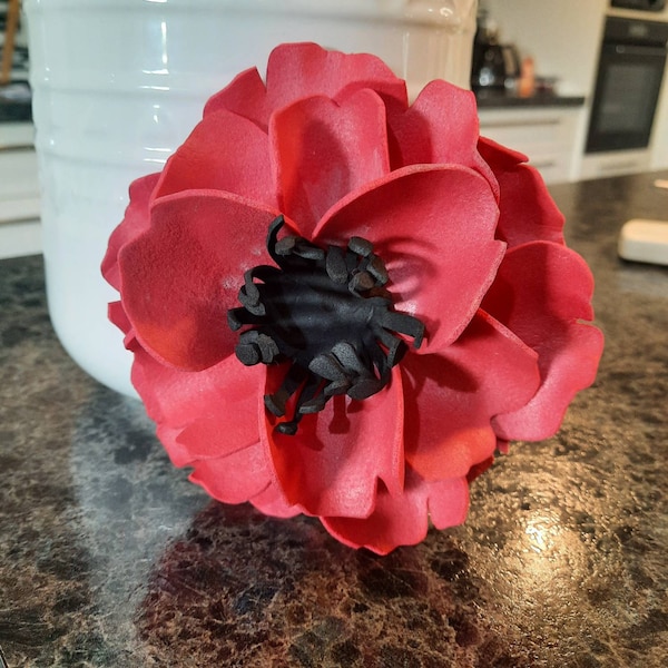 Poppy Paper Flower SVG and PDF Templates, DIY Small Paper Flower ...